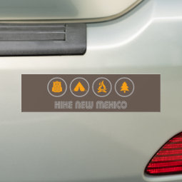 Hike New Mexico Bumper Sticker | Zazzle