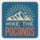 Hike The Poconos Sunburst Square Sticker | Zazzle