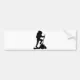 Hiker Silhouette Emblem Graphic Design Backpacker Bumper Sticker | Zazzle
