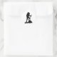 Hiker Silhouette Emblem Graphic Design Backpacker Classic Round Sticker ...