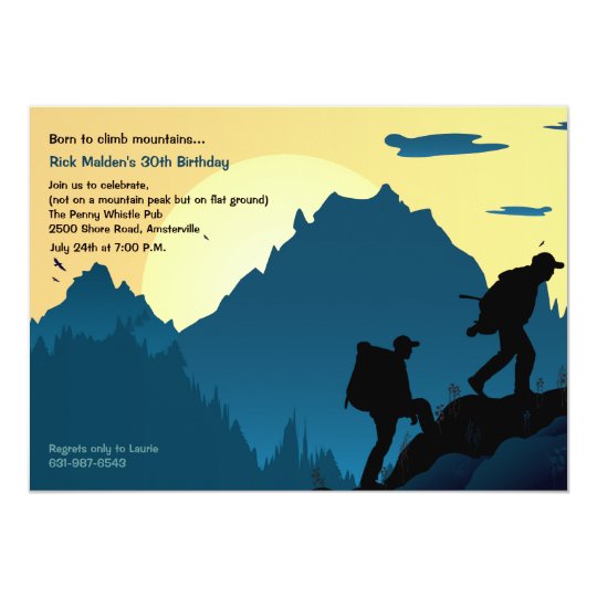 Hiker's Morning Invitation | Zazzle.com