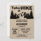 Hiking Birthday Party Invitation | Zazzle