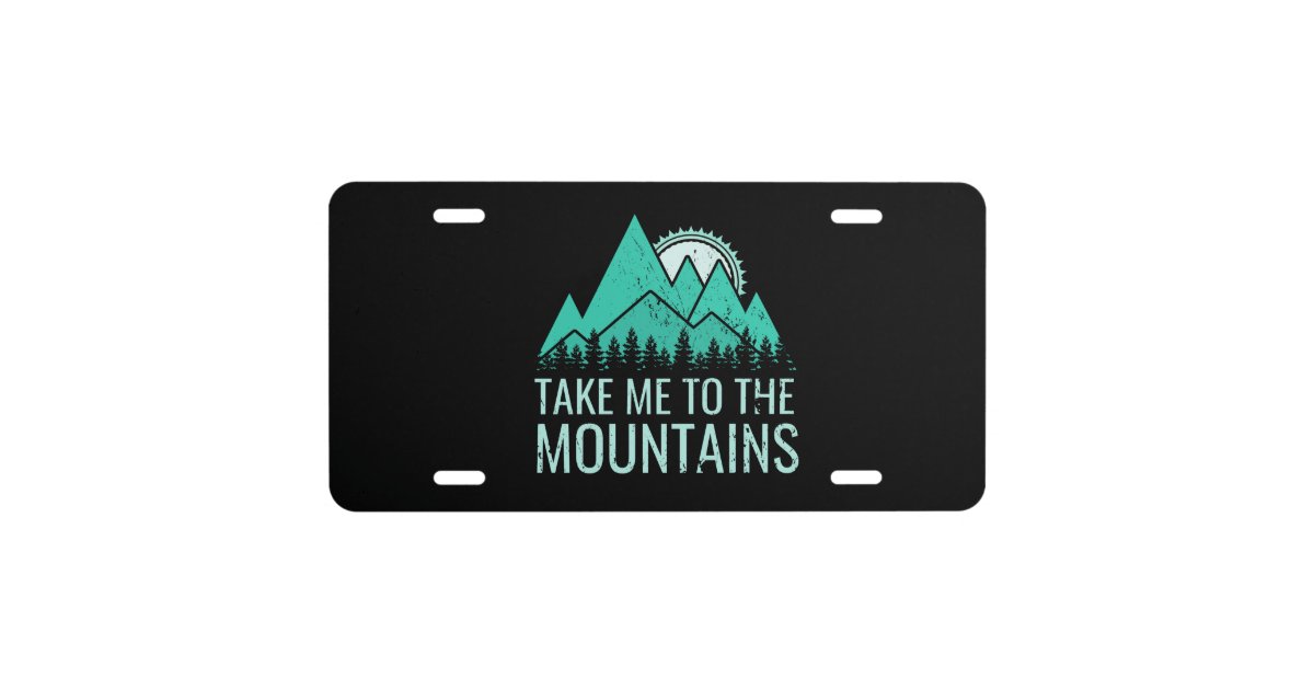 Hiking License Plate | Zazzle