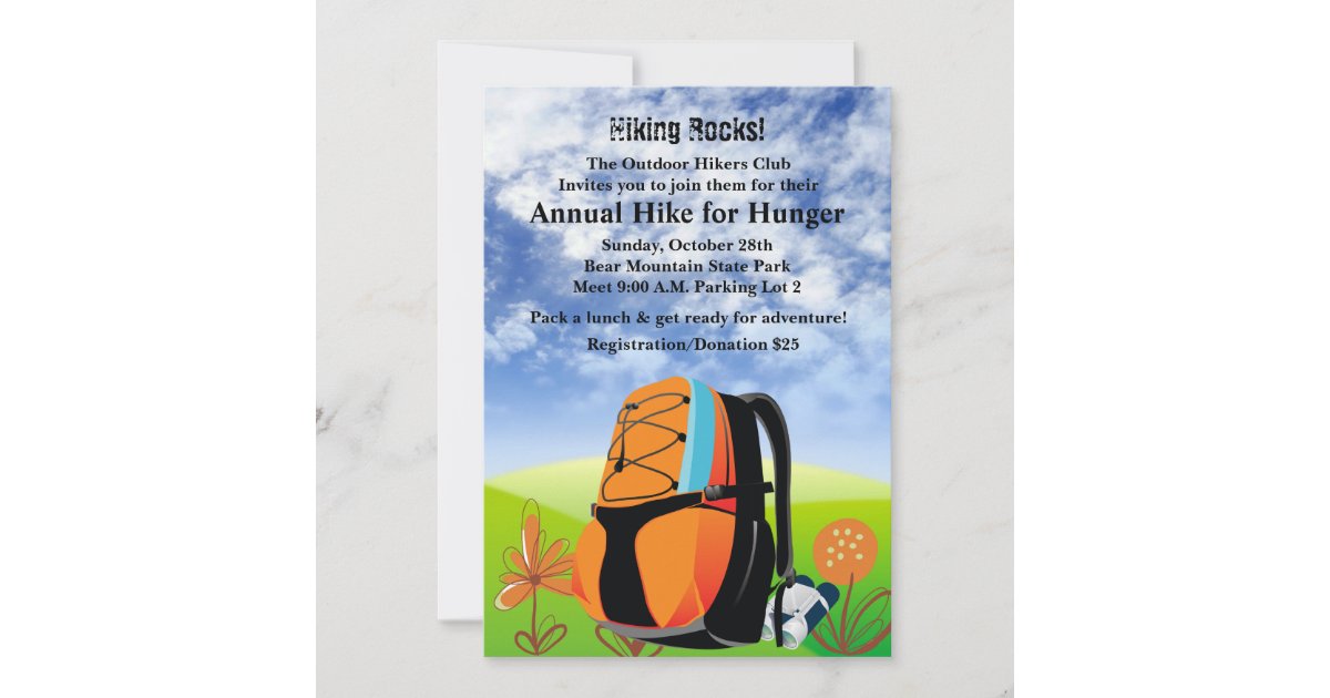Hiking Rocks - Invitation | Zazzle