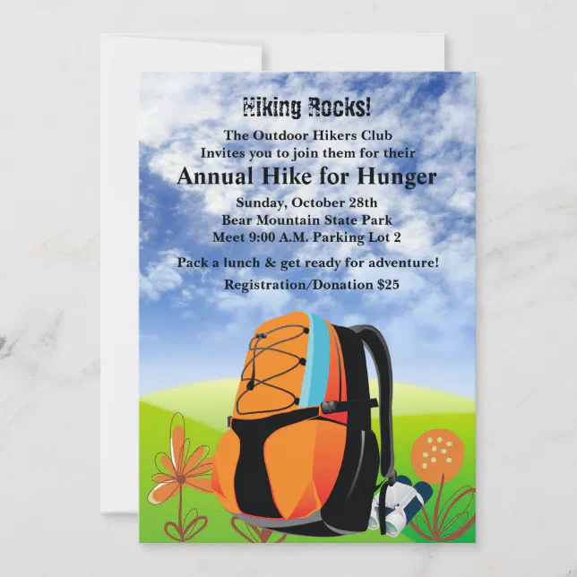 Hiking Rocks - Invitation | Zazzle