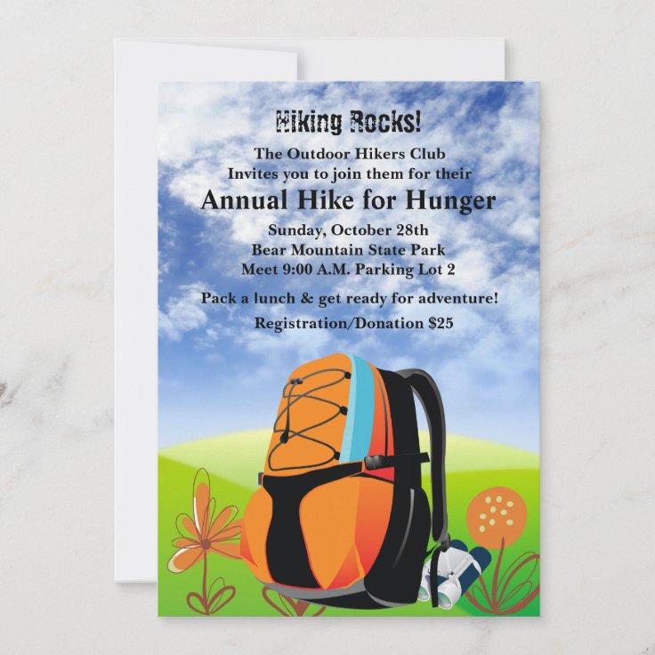 Hiking Rocks - Invitation | Zazzle