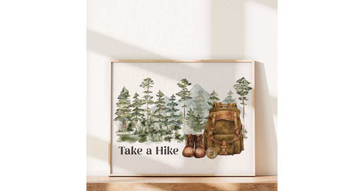 Hiking to Mountain Outdoor Quote Poster | Zazzle