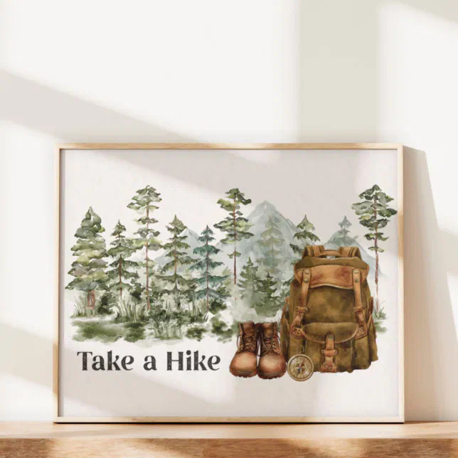 Hiking to Mountain Outdoor Quote Poster | Zazzle