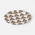 Hilarious fun poop-emoji - Poo cartoon design Paper Plates | Zazzle