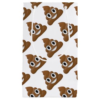 Hilarious fun poop-emoji - Poo cartoon design Small Gift Bag | Zazzle