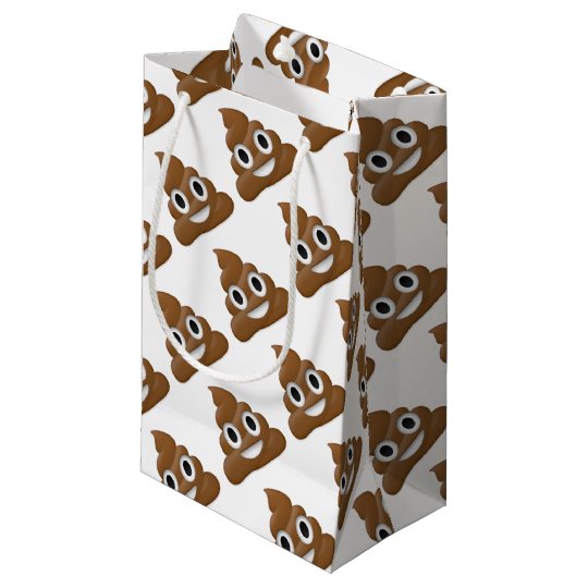 Hilarious fun poop-emoji - Poo cartoon design Small Gift Bag | Zazzle.com
