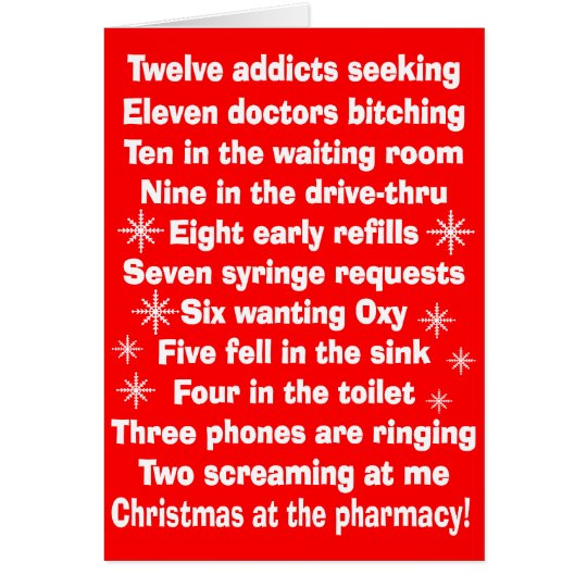Hilarious Pharmacy Christmas Card | Zazzle.com