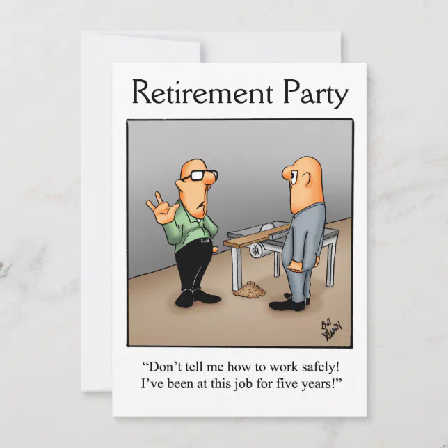 Hilarious Retirement Party Invitations | Zazzle