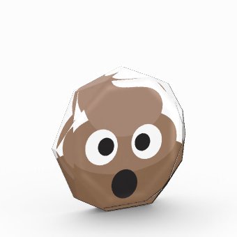 Hilarious shocked Emoji Poop Award | Zazzle