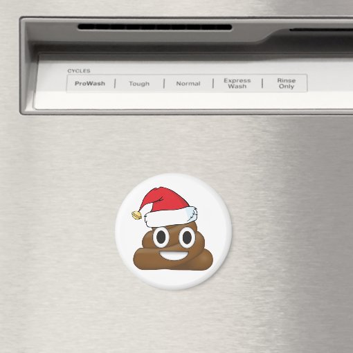 Hilarious Xmas Poop Emoji Magnet | Zazzle