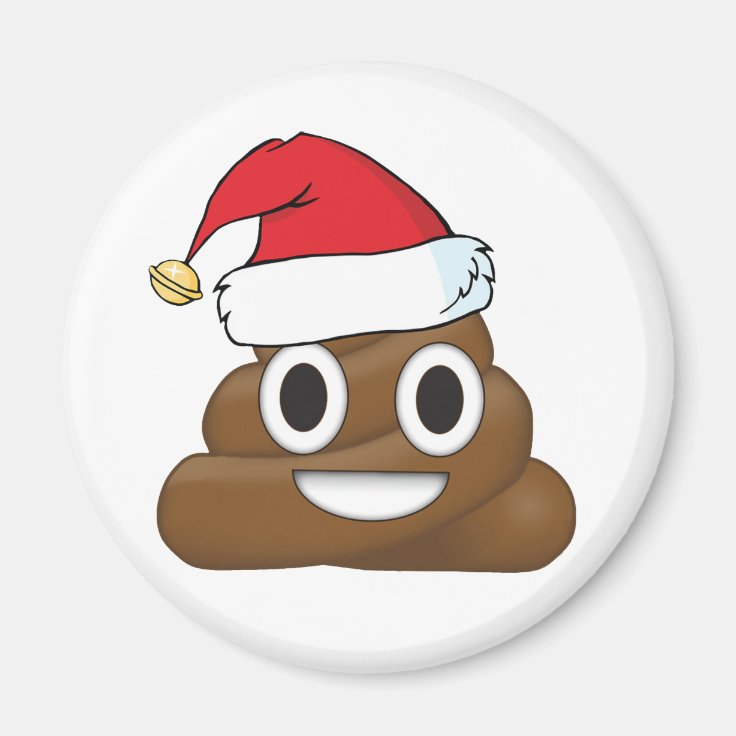 Hilarious Xmas Poop Emoji Magnet | Zazzle