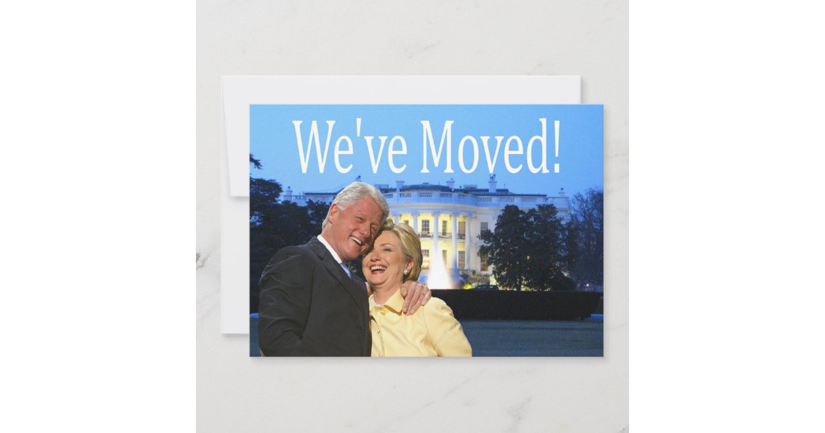 Hillary & Bill New Address Christmas card | Zazzle