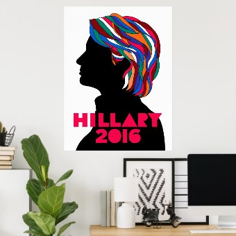 Hillary Clinton 2016 Campaign Retro Poster (Large) | Zazzle