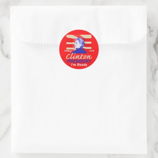 Hillary CLINTON 2016 Classic Round Sticker | Zazzle