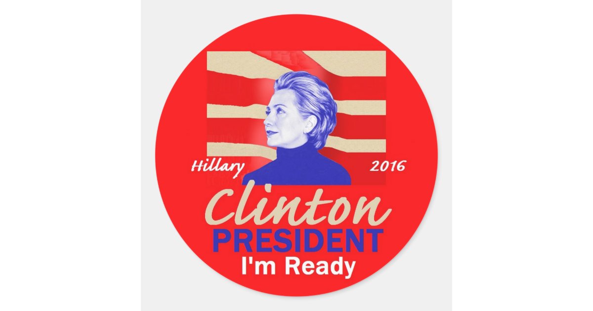 Hillary CLINTON 2016 Classic Round Sticker | Zazzle