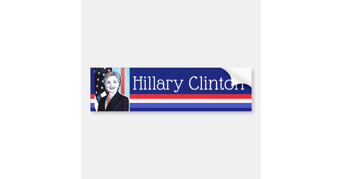 Hillary Clinton Digital Art Bumper Sticker | Zazzle