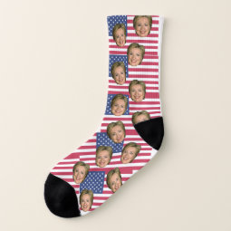 Hillary Clinton face Socks | Zazzle