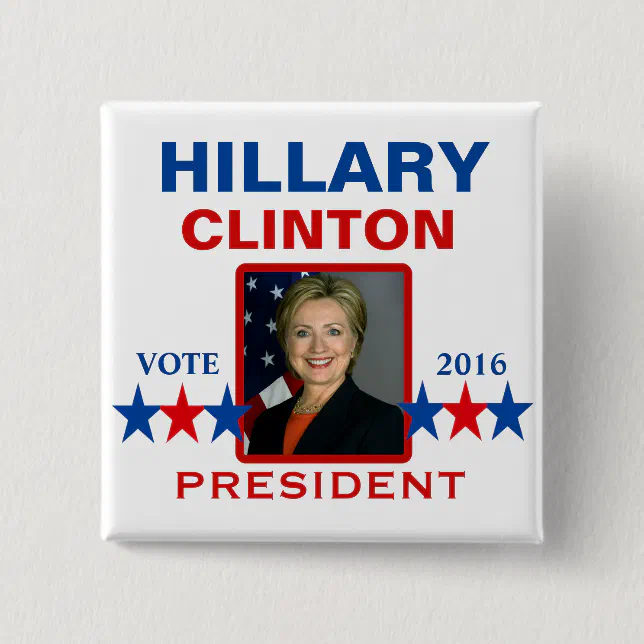 Hillary Clinton for President 2016 Pinback Button | Zazzle