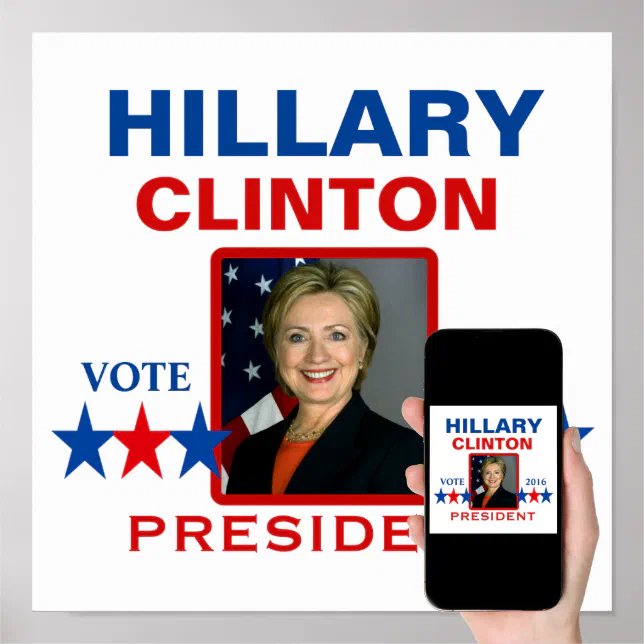 Hillary Clinton for President 2016 Poster | Zazzle