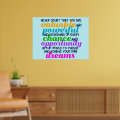 Hillary Clinton Inspirational Dreams Quote Poster | Zazzle