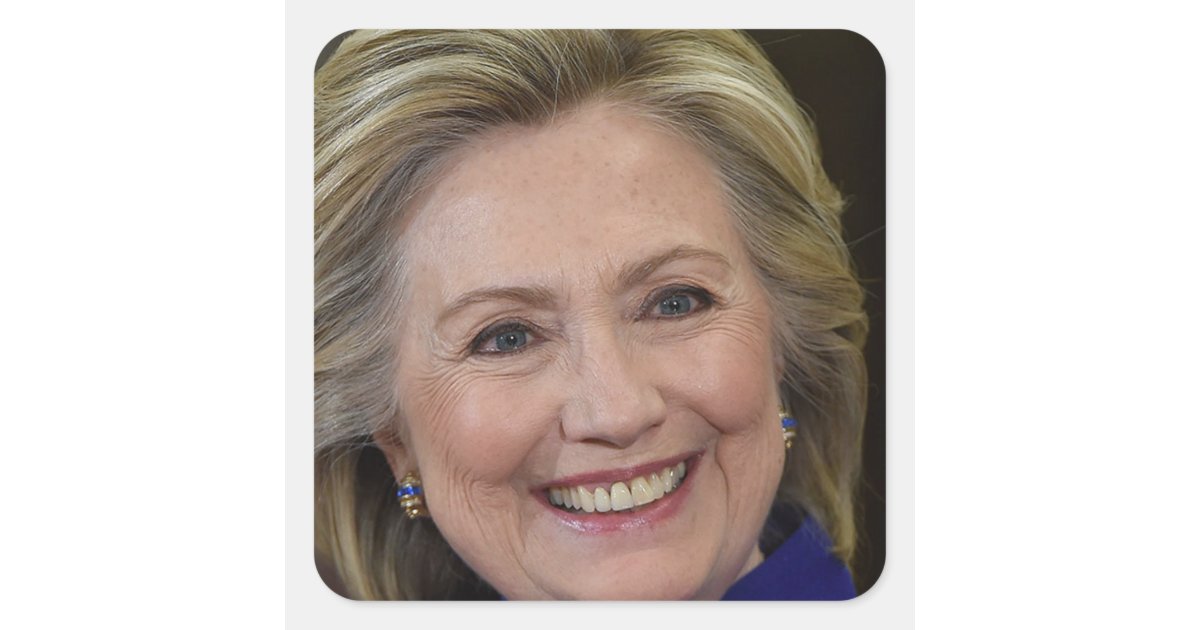 Hillary Clinton Square Sticker | Zazzle
