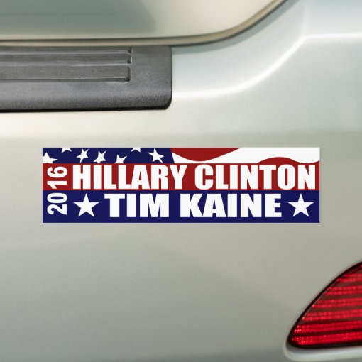 HILLARY CLINTON TIM KAINE 2016 BUMPER STICKER | Zazzle