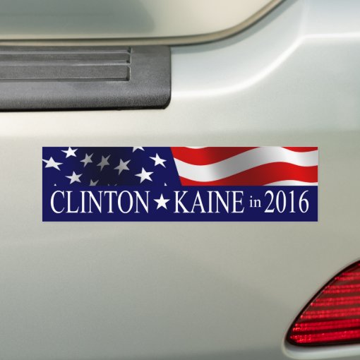 Hillary Clinton Tim Kaine in 2016 Bumper Sticker | Zazzle