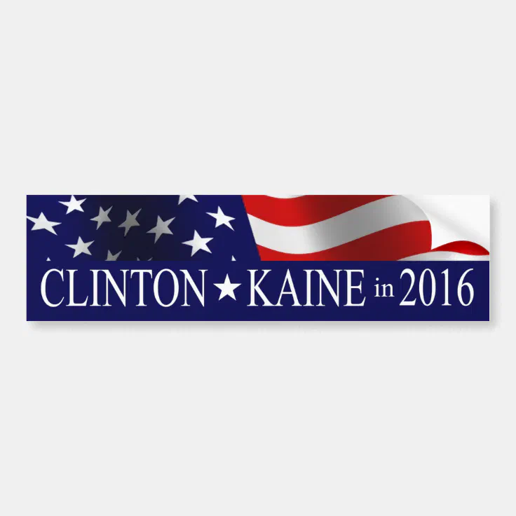 Hillary Clinton Tim Kaine in 2016 Bumper Sticker | Zazzle