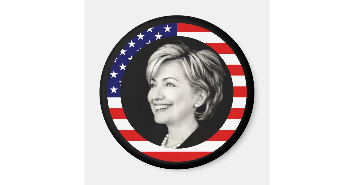 hillary clinton. us flag. magnet | Zazzle
