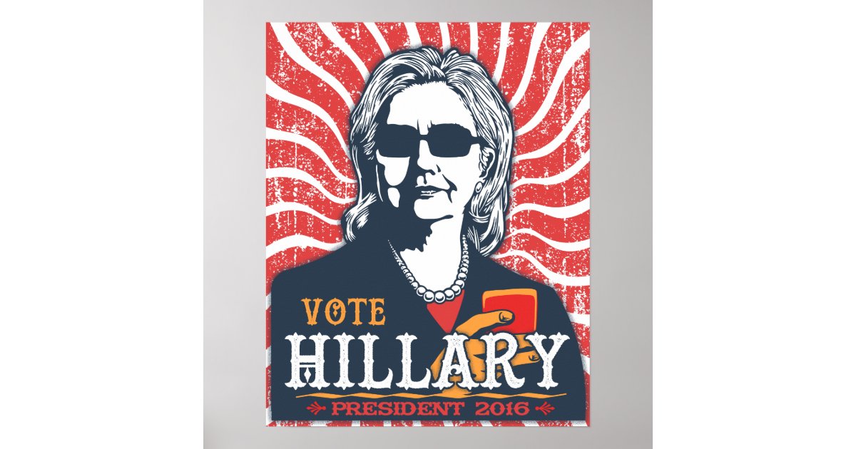 Hillary Shades Poster | Zazzle