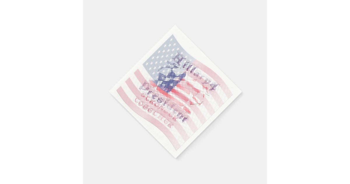 Hillary USA Flag Country Napkins | Zazzle