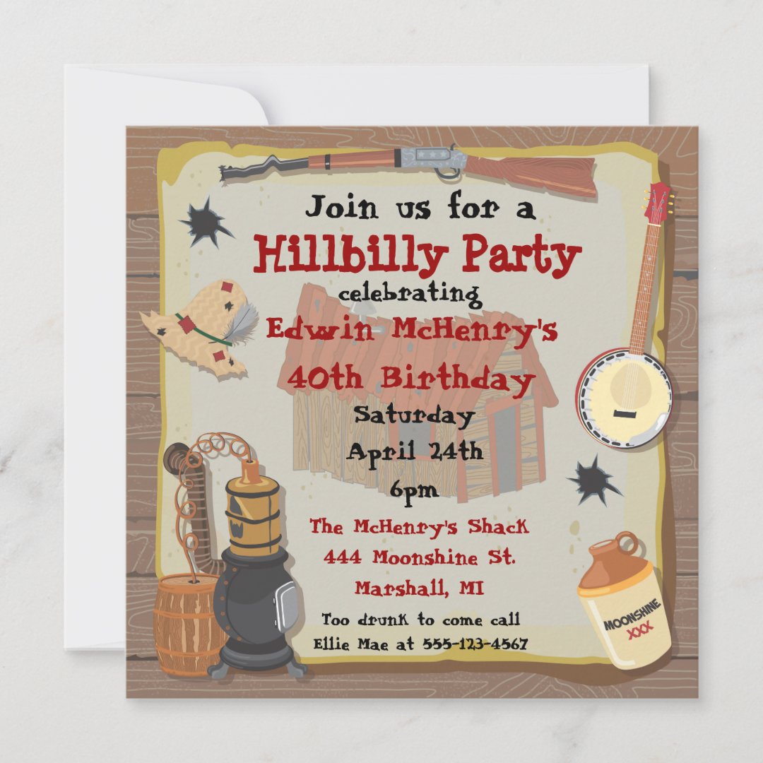 Hillbilly Party Invitation | Zazzle