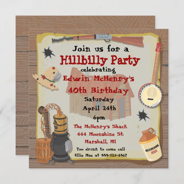Hillbilly Party Invitation | Zazzle