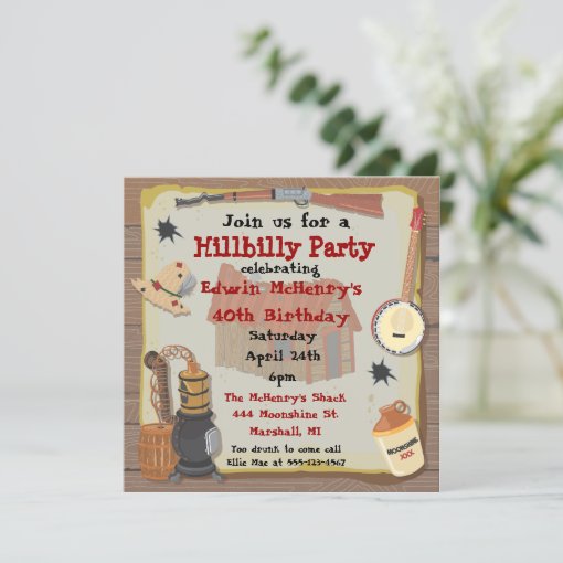 Hillbilly Party Invitation | Zazzle