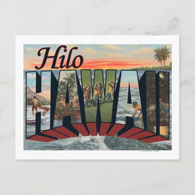 Hilo, HawaiiLarge Letter ScenesHilo, HI Postcard | Zazzle