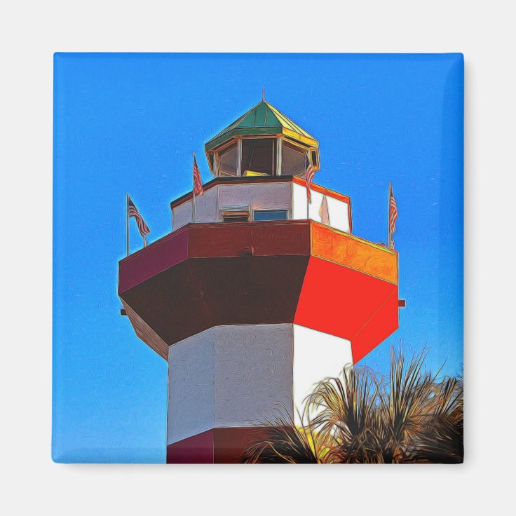 Hilton Head Island Harbour Town Lighthouse Magnet | Zazzle