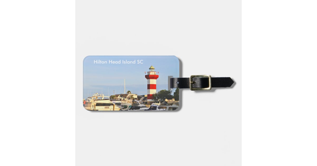 Hilton Head Island Lighthouse on luggage tag | Zazzle