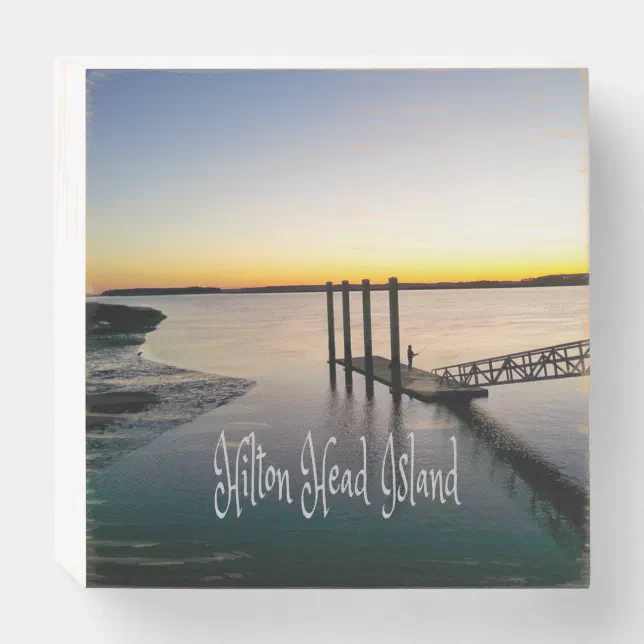 Hilton Head Island South Carolina Wooden Box Sign | Zazzle