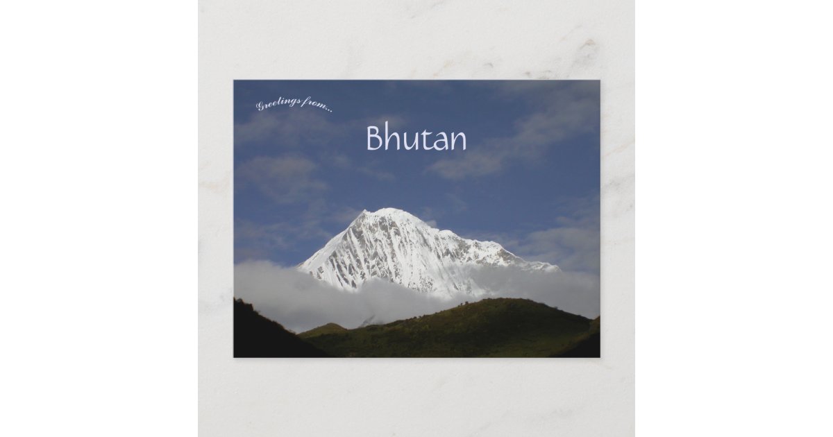 Himalaya Mountains Bhutan Postcard | Zazzle