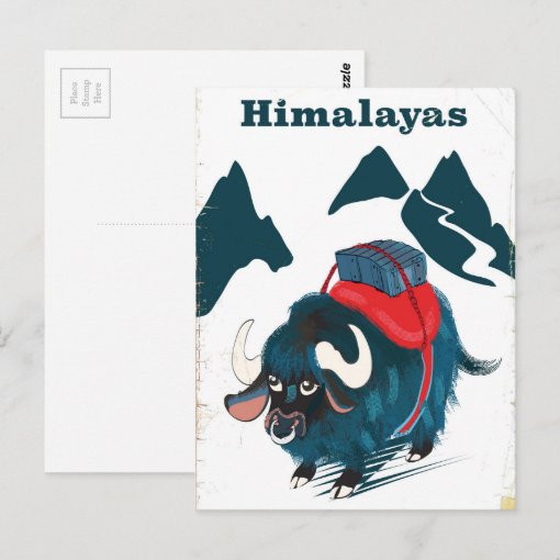 Himalayas Vintage travel poster Postcard | Zazzle