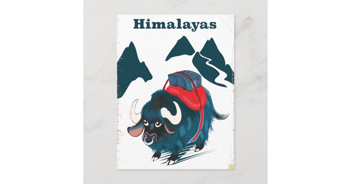 Himalayas Vintage travel poster Postcard | Zazzle