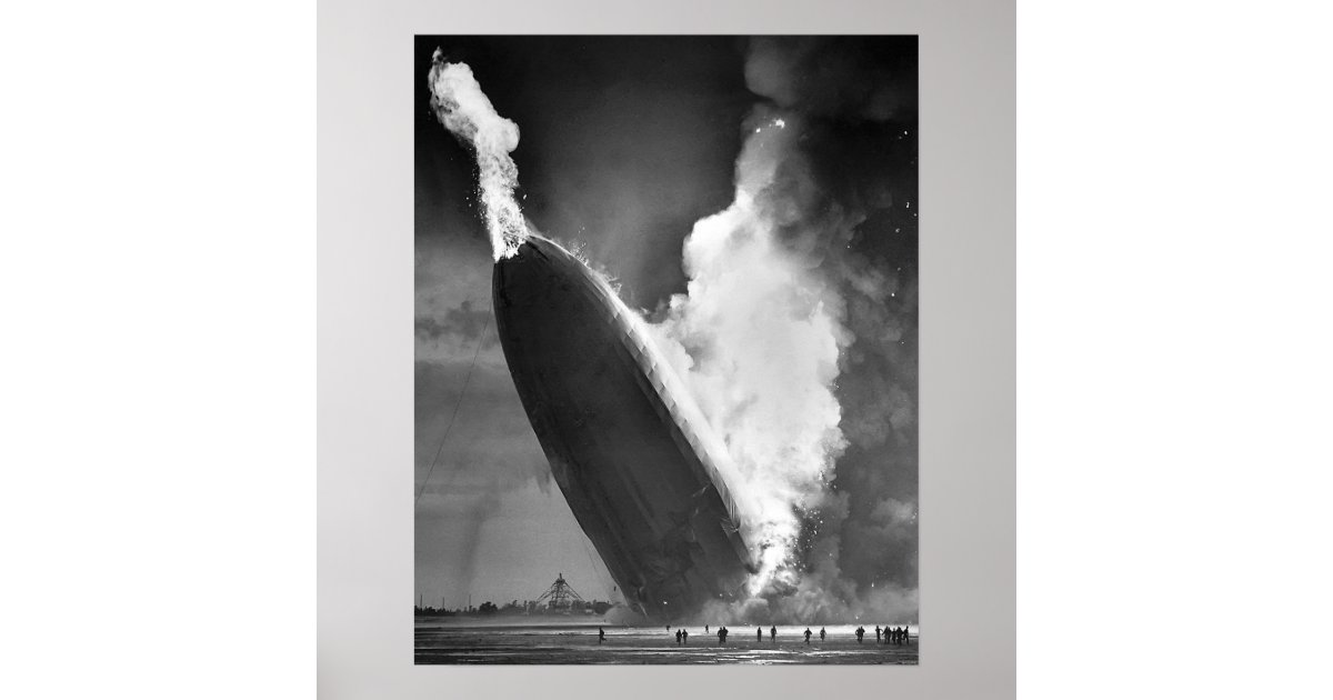 Hindenburg Disaster poster 16"x20". | Zazzle