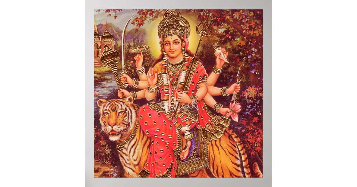 HINDU GODDESS DURGA POSTER | Zazzle