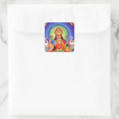 Hindu Goddess Lakshmi Maa Square Sticker | Zazzle