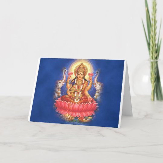 Hindu Goddess Laxmi Devi Mata Card | Zazzle.com